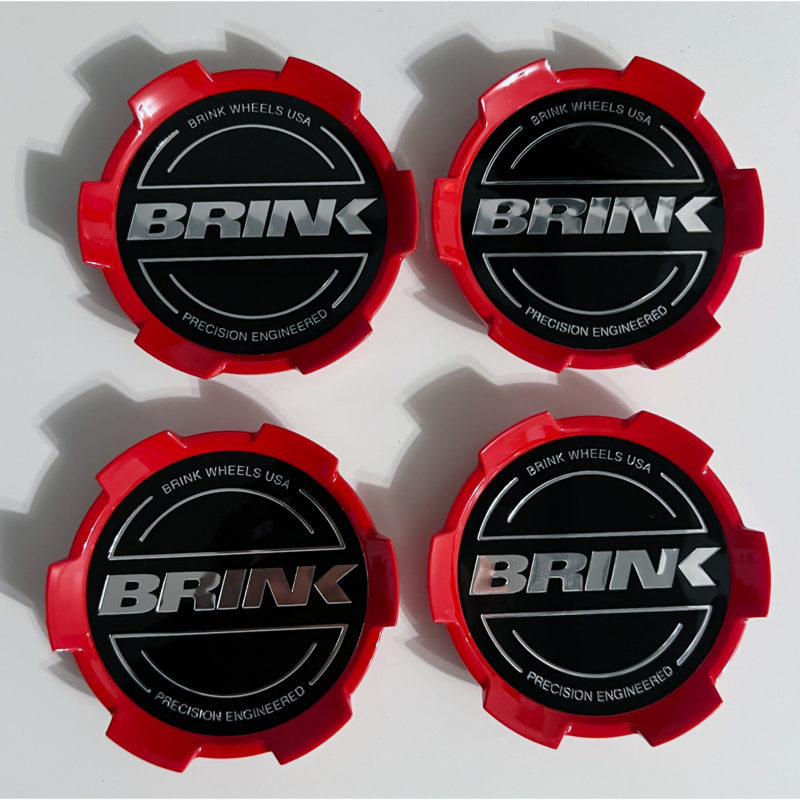 Center Cap Detail Trim (Set of Four in Red) | Brink Wheels